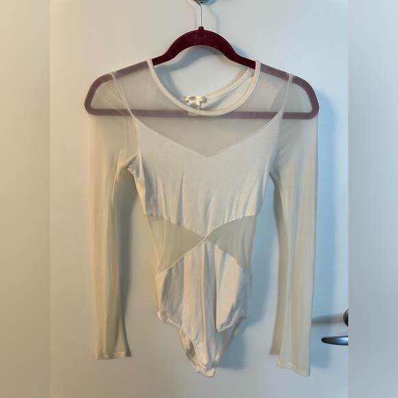 Bozzolo | Tops | Bozzolo Mesh Long Sleeve Bodysuit | Poshmark
